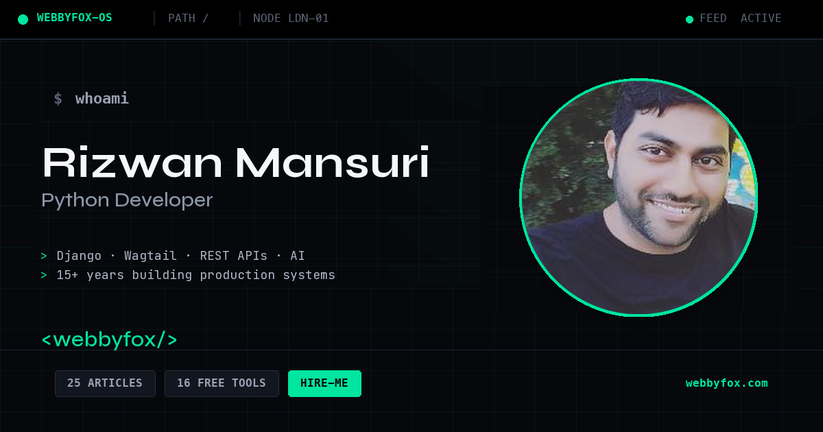 AI-Native Architecture: Django Apps Built Around Intelligence - Rizwan ...